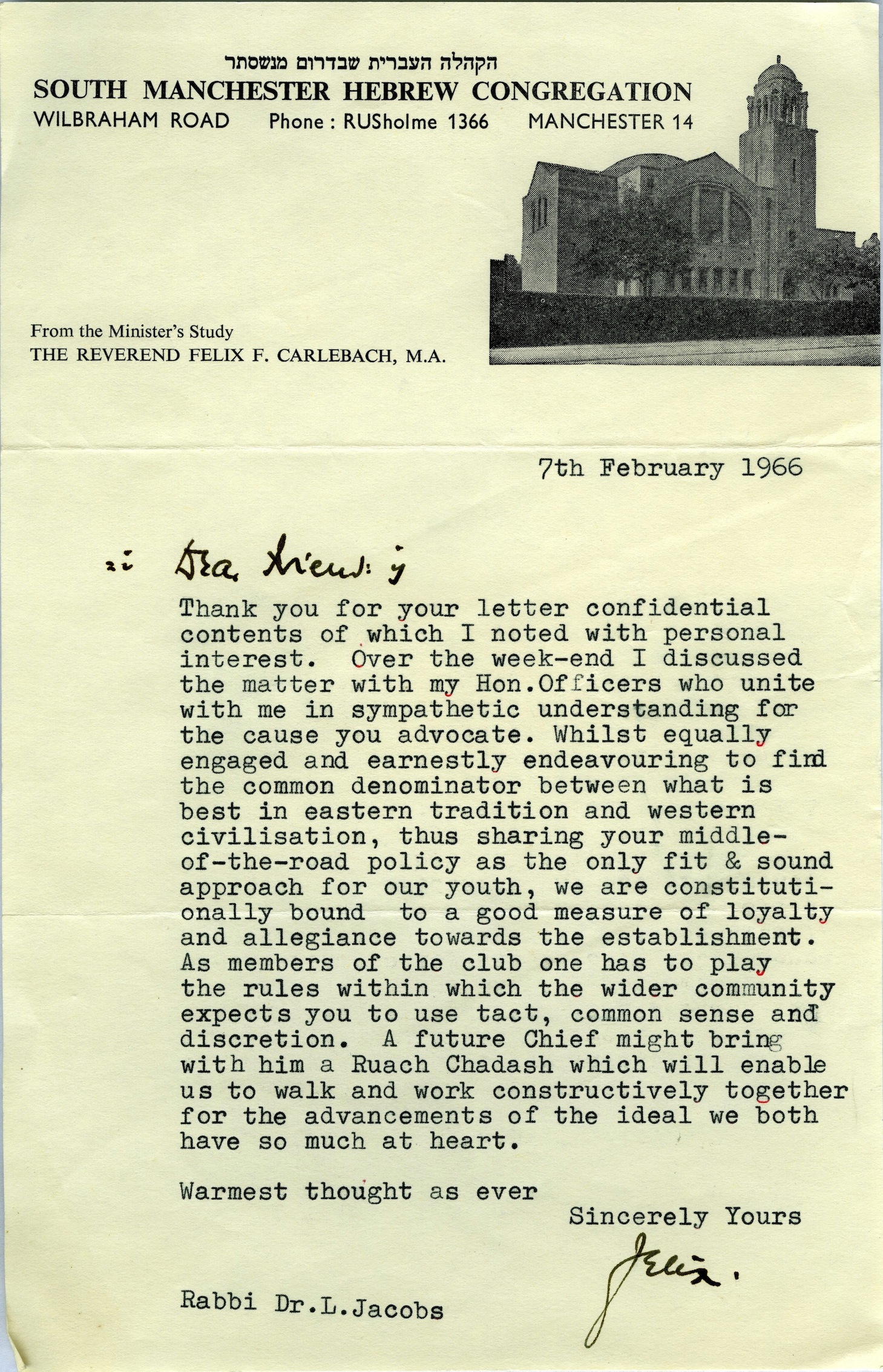 Rabbi Louis Jacobs Exhibition - Networks