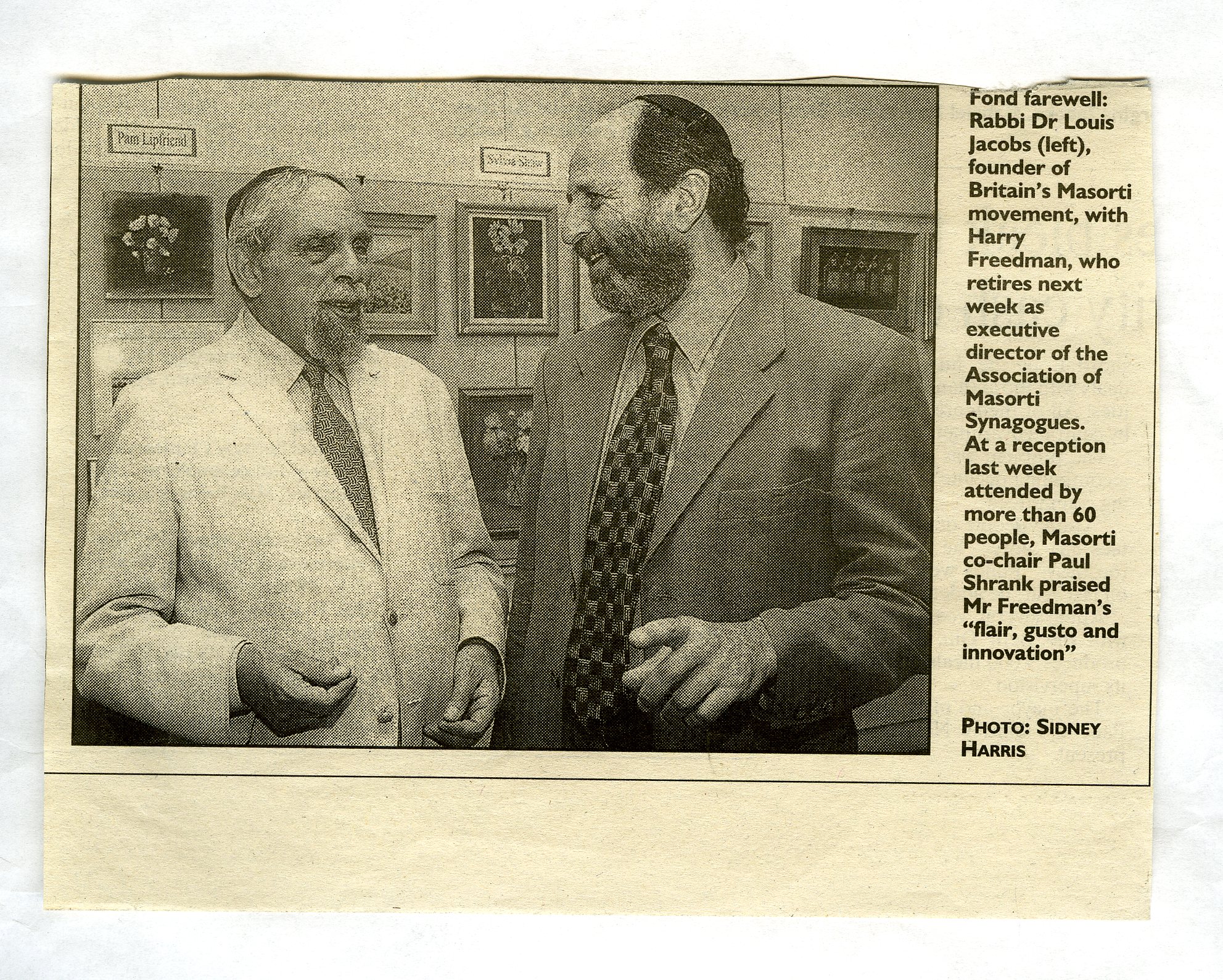 Rabbi Louis Jacobs Exhibition - Life