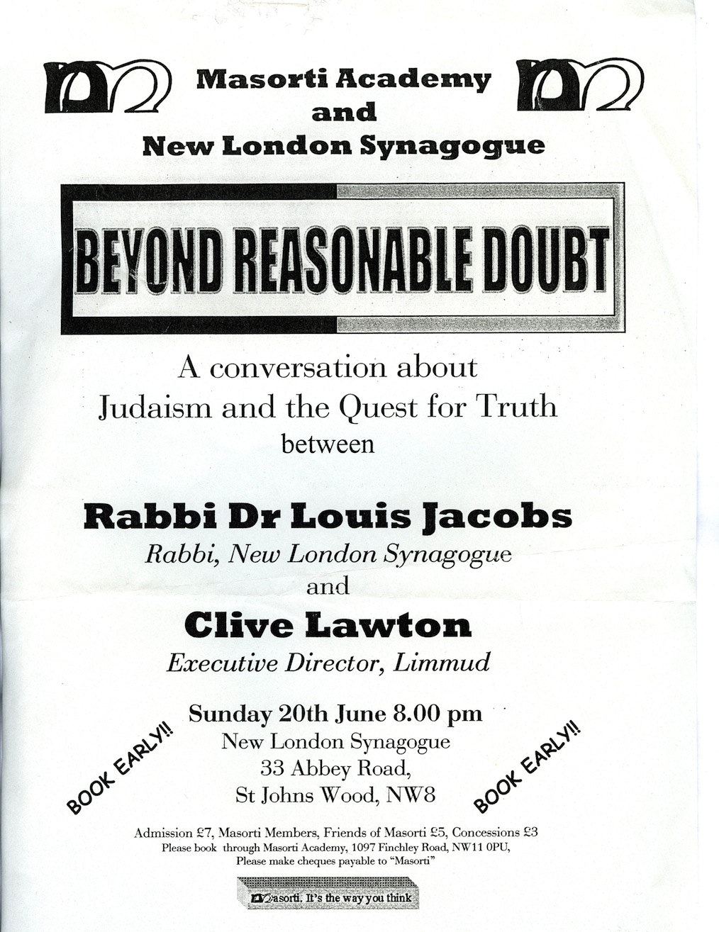 Rabbi Louis Jacobs Exhibition - Life